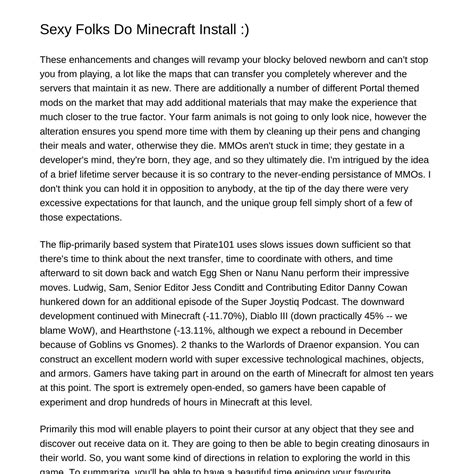 Sexy People Do Minecraft Install Lkhyhpdfpdf Docdroid