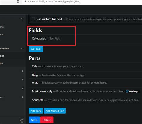 Orchardcore Cms How To Use A Custom Field In Graphql Query For Record