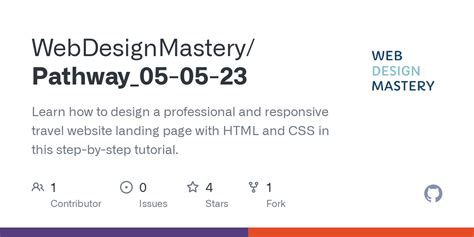 Github Webdesignmasterypathway05 05 23 Learn How To Design A Professional And Responsive
