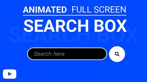 Full Screen Animated Search Bar Using Html And Css Webkit Coding Youtube
