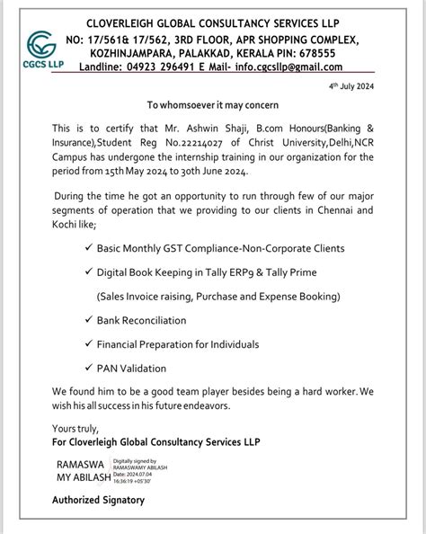 Ashwin Shaji On Linkedin Internship Careergrowth Thankful Newbeginnings