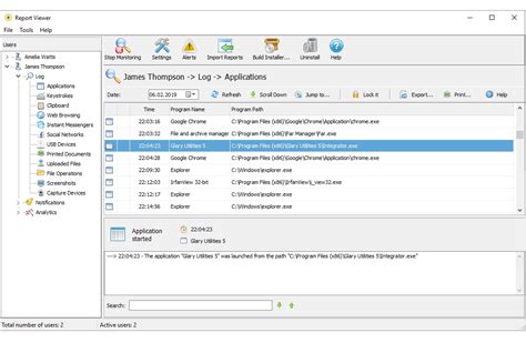 Windows 10 Keylogger Application Monitoring