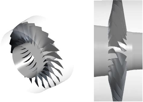The Geometry Of A Full Stage Compressor Rotor 67 Download Scientific Diagram