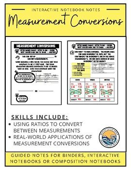 Measurement Conversions Guided Notes By BeachTeachShop TPT