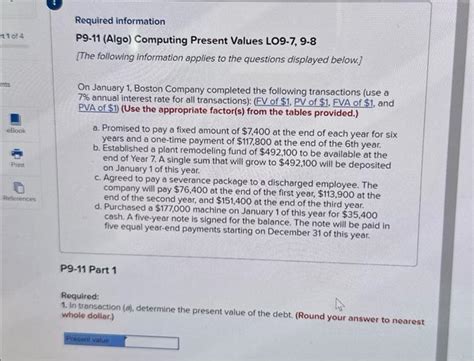 solved p9 11 algo computing present values l09 7 9 8 [the