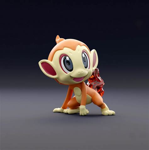 🐉 Pokemons Chimchar・ Stl File For 3d Printing・cults