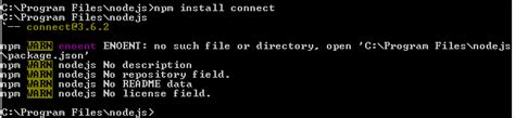 angularjs npm install connect issue stack overflow