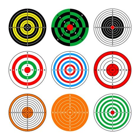 Shooting Range Target Human And Animals Royalty Free Vector