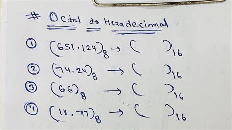 Octal To Hexadecimal Conversion Part 1 Number System 2023 Youtube