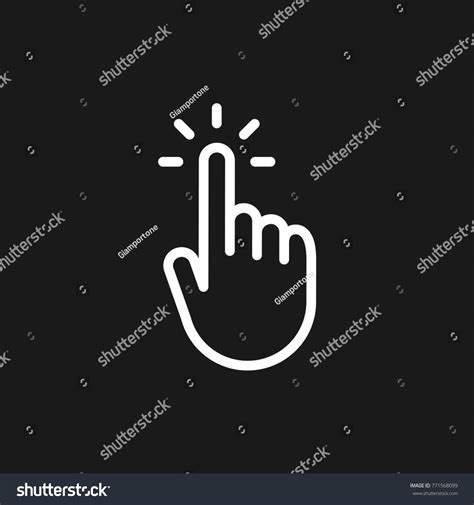 hand cursor clicking pointer vector icon royalty free stock vector