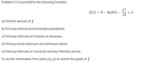 solved problem 2 10 points for the following function x2