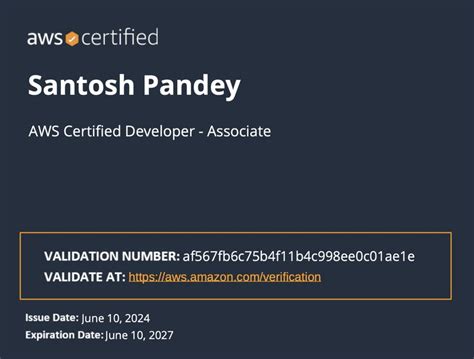 Santosh Pandey On Linkedin Aws Awscertified Developer