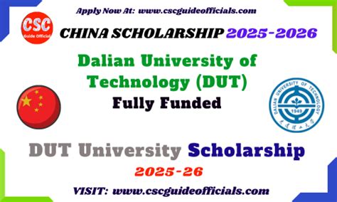 Dalian University Of Technology Dut University Scholarship 2025 2026 Dut Scholarship 2025 2026