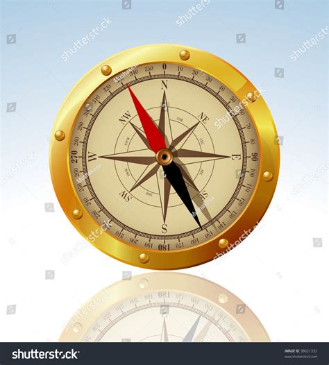 Golden Compass Vector Stock Vector Royalty Free 38621332 Shutterstock