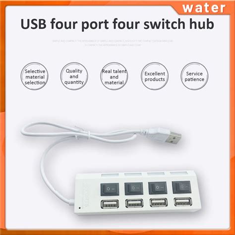 Wateryy Usb 2 0 Hub Multi Usb Splitter Hub Use Power Adapter 4 7 Port Multiple Expander With
