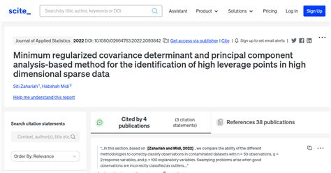 minimum regularized covariance determinant and principal component