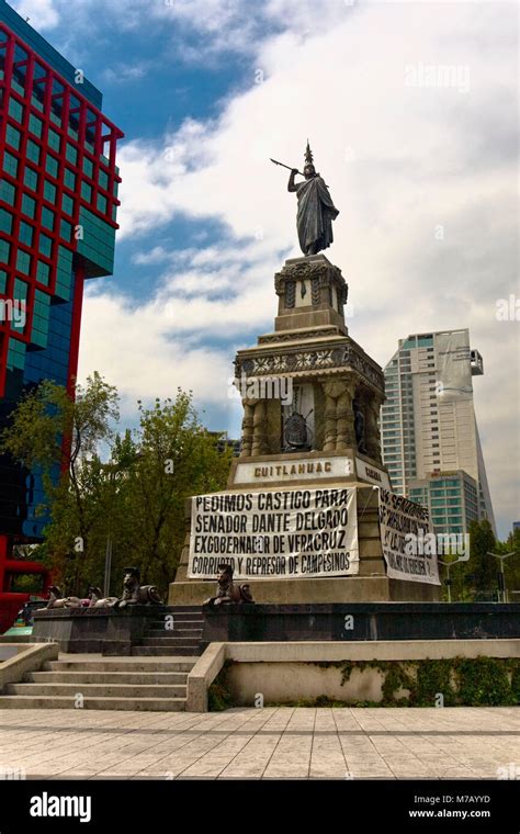 Low Angle View Of A Monument Monumento De Cuauhtemoc Mexico City