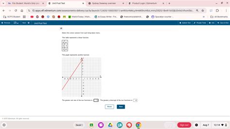 Select The Correct Answer From Each Drop Down Menu This Table Represent