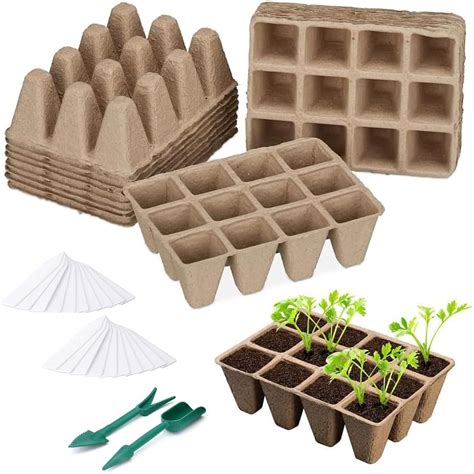 Yharnamite 20 Packs Seed Starter Trays 240 Cells Biodegradable Seed