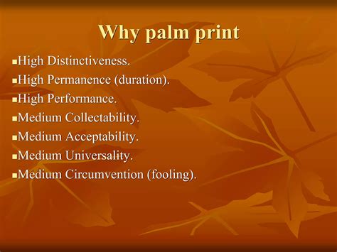 Pattern Recognition Palm Print Authentication System Pptx Operating