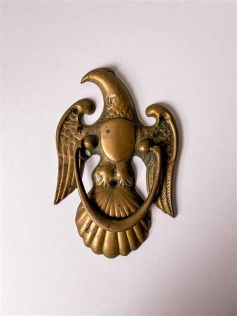 Vintage Brass Eagle Door Knocker Etsy
