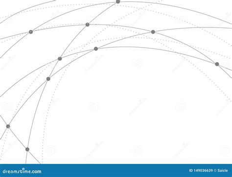 Grey Wavy Lines Circuit Board Connection Background Stock Vector Illustration Of Drawing