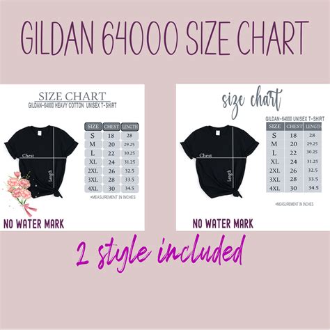 Gildan 64000 Size Chart Size Guide For Gildan T Shirt Gildan 64000