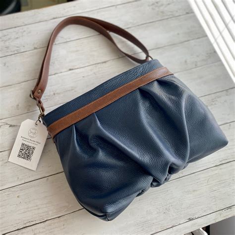 Ruche Mini In Navy Blue Chestnut Jenny N Design