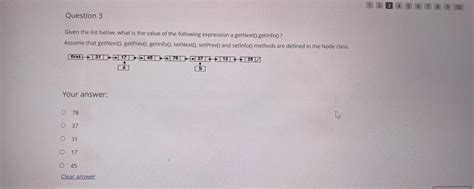 Solved Question 3given The List Below What Is The Value Of