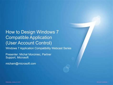 Windows 7 Application Compatibility Ppt
