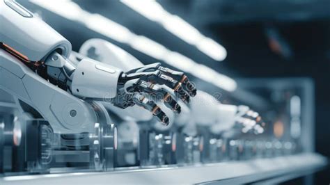 Precision Robotic Arm In A High Tech Setting Stock Image Image Of