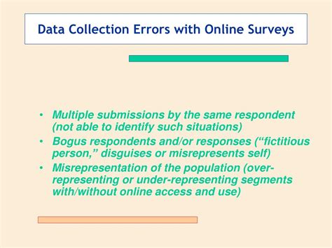 Ppt Data Collection In The Field Response Error And Questionnaire