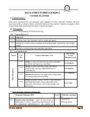 II CSE Handbook SEM DS Pdf DATA STRUCTURES CS PC COURSE PLANNER I