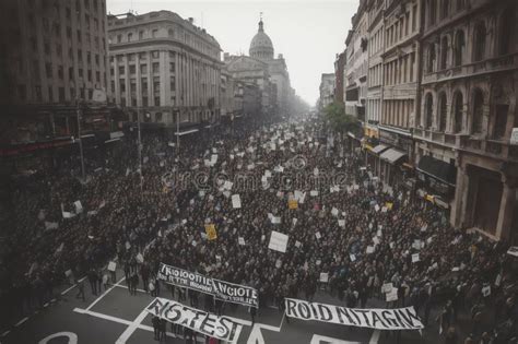 Illustation Of The Power Of Unity A Protest Movement Ai Generated