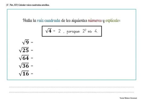 📚 Raíz Cuadrada 📚 5º Educación Primaria