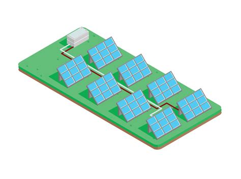 3d Isometric Illustration Renewable Energy Power Generation Using