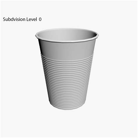 플라스틱 컵 3d 모델 5 Obj Max Free3d