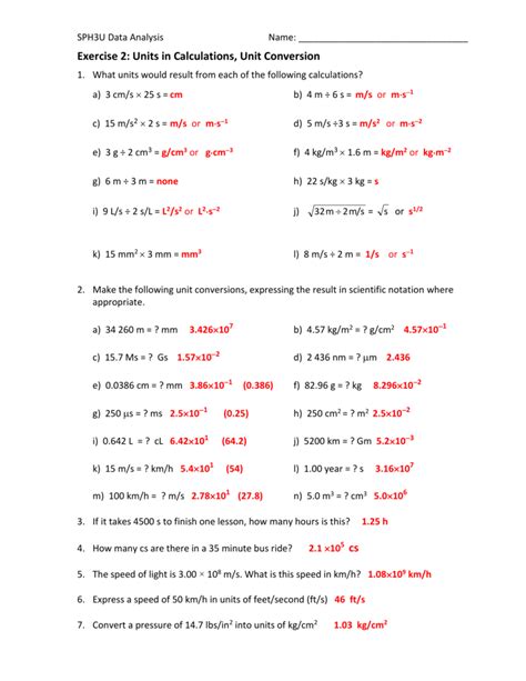 Scientific Notation Answers Worksheet Printable Word Searches
