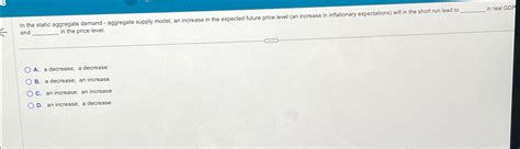 solved in the static aggregate demand ﻿aggregate supply