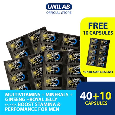 Unilab Maxvit Multivitamins 40s 10 Free Capsules Shopee Philippines