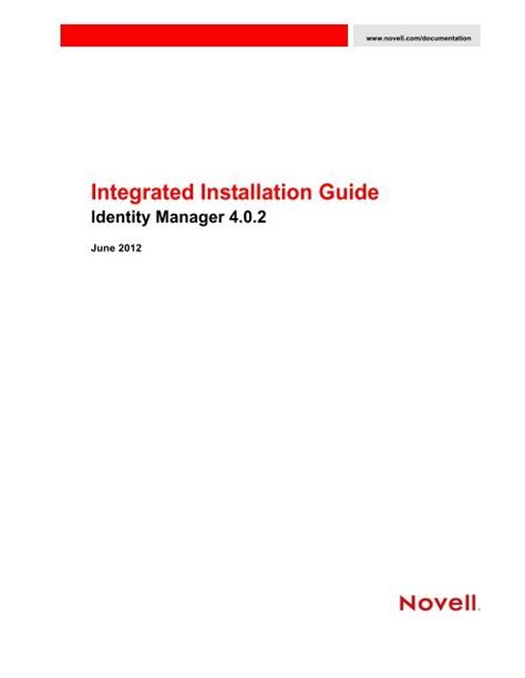 Identity Manager 402 Integrated Installation Guide Netiq