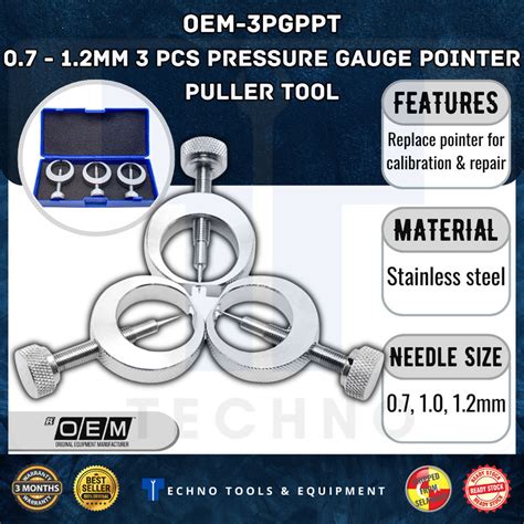 3pcs Pressure Gauge Pointer Puller Remover Extractor Tool Φ07 1 1