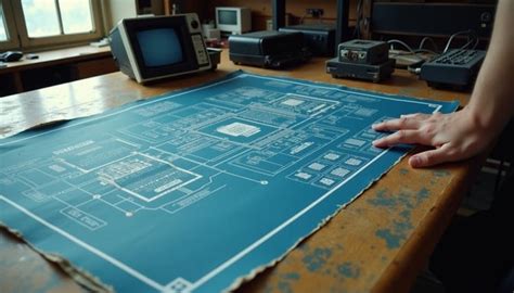 Free Vintage Computer Blueprint Image Download At Stockcake