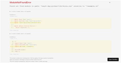React Day Picker Examples Basic Codesandbox