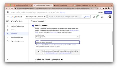Google OAuth In Postman