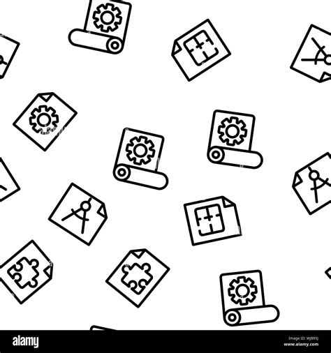 Technical Documentation Vector Seamless Pattern Stock Vector Image