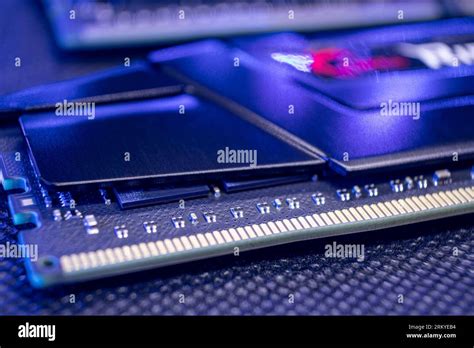 Ddr4 Dram Memory Module Macro In Purple Light Computer Ram Chipset