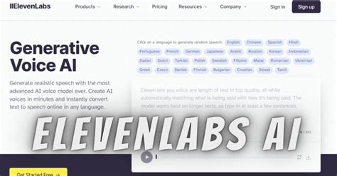 Elevenlabs Ai Most Realistic Text To Speech