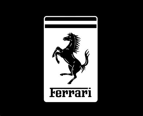 Ferrari Logo Brand Symbol White Design Italian Car Automobile Vector
