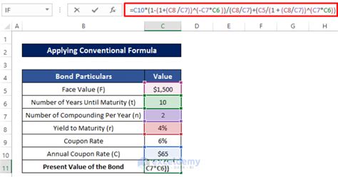 How To Calculate Present Value Of A Bond In Excel 3 Easy Ways